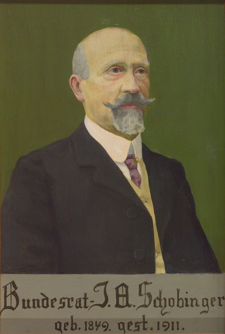 Porträt von Josef Anton Schobinger in der Porträtgalerie im Katalogsaal ...